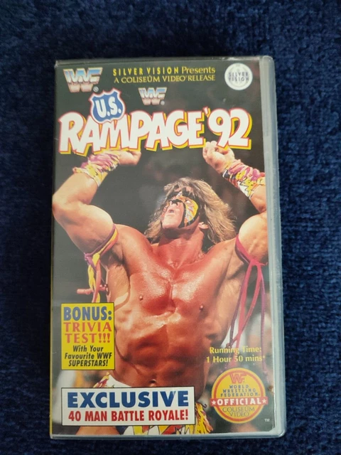 WWF US RAMPAGE 1992 VHS - Rare, pal, freepost UK £7.99 - PicClick UK