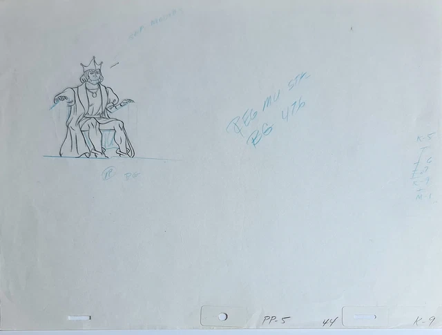 SHE-RA PRINCESS OF Power Animation Production Cel Drawing: King Randall ...