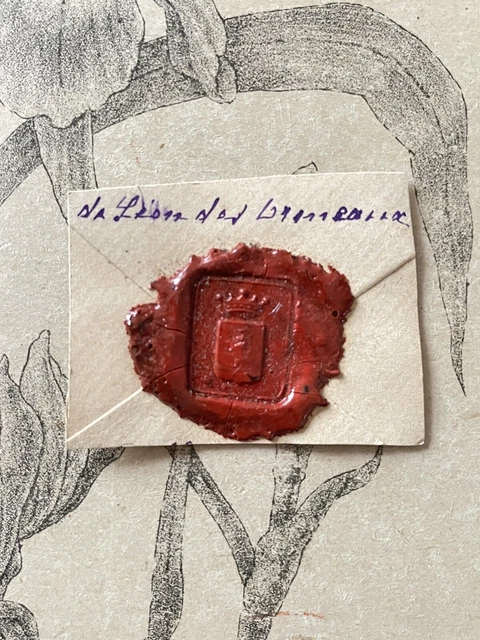 CACHET EN CIRE Sceau Ancien Armoiries Couronne de Duc EUR 18,00 ...