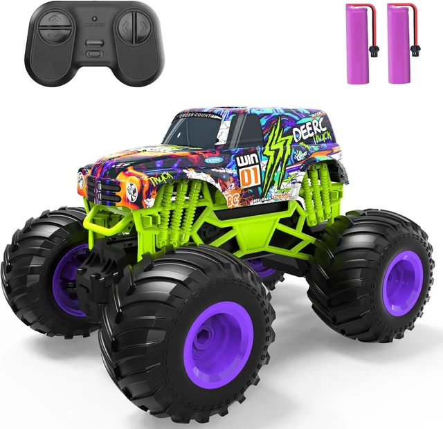DEERC ALL TERRAIN Remote Control Monster Truck Toy,1:16 Scale RC Car ...