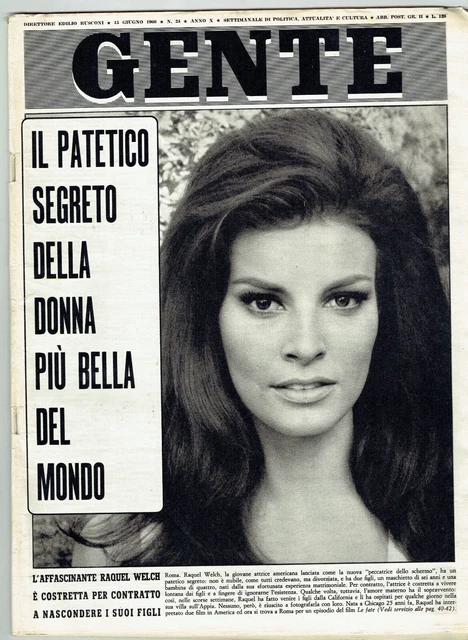 GENTE 1966/24=RAQUEL WELCH=LIZ Taylor=Sheila=Mina=Natasha Pyne=Michael ...