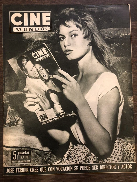 MAGAZINE CINE MUNDO 1955 Brigitte Bardot jose ferrer mary pickford Joan ...