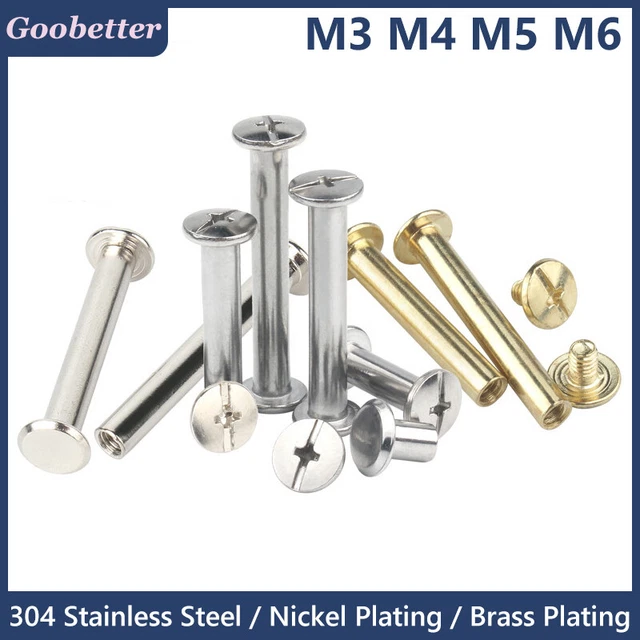 CHICAGO SCREWS LOW Profile Head Binding Barrel Nuts and Screw $2.89 ...