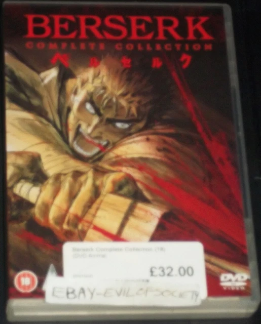 BERSERK, COMPLETE COLLECTION, anime, tv show, 6 dvd's, boxset, used £30 ...