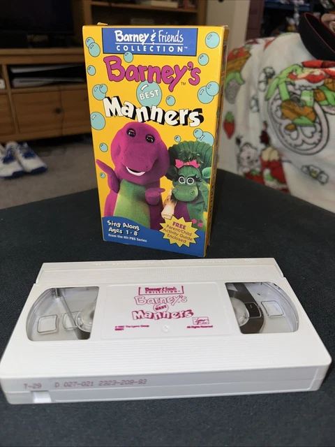 BARNEY & FRIENDS Barneys Best Manners VHS 1993 Baby Bop Lyons Sing ...