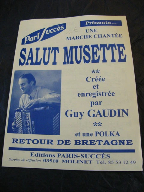 & SPARTITO HI Musette Guy Gaudin Music Sheet " EUR 17,35 - PicClick IT