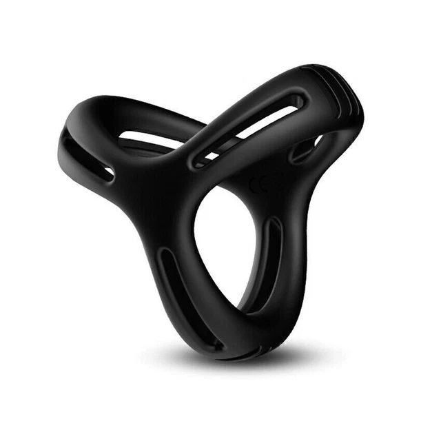 MALE EJACULATION DELAY-RING-SILICONE Penis Reusable Sleeve Scrotum ...