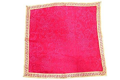 PUJA CLOTH/PUJA ASSAN/PUJA Chowki Assan/Puja Altar Cloth ,Size- 18 * 18 ...
