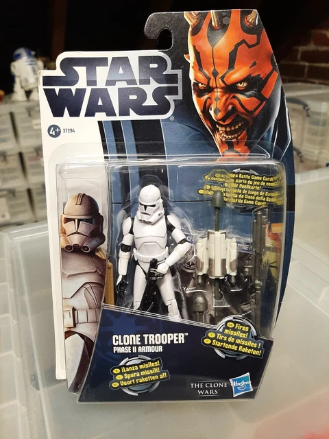 HASBRO STAR WARS The Clone Wars Clone Trooper Fase II Armour CW2 3,75 ...