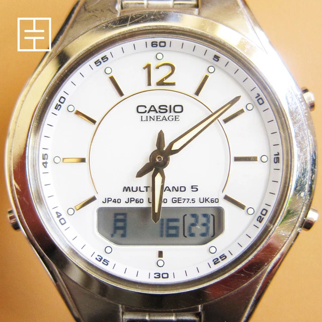 CASIO LINEAGE LCW-M200 Wave Ceptor Tough Solar Unisex Watch w/ White ...