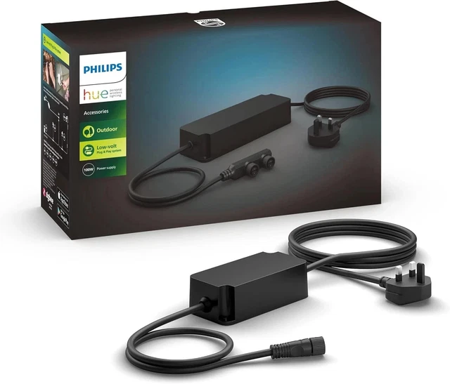 PHILIPS HUE LOW Voltage Outdoor 40W PSU [Power Supply Unit] Black £38. ...