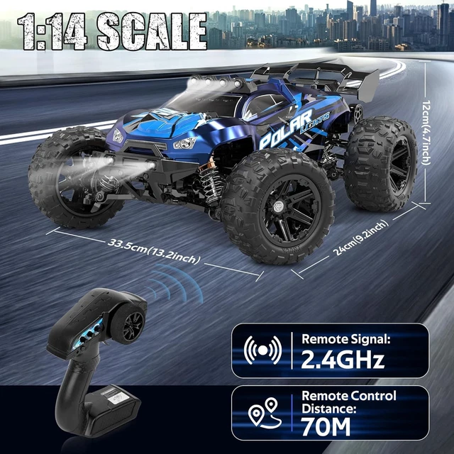 1:14 4WD 45KM/H RC Car High Speed Off-Road Monster Truck 2 Batteries ...