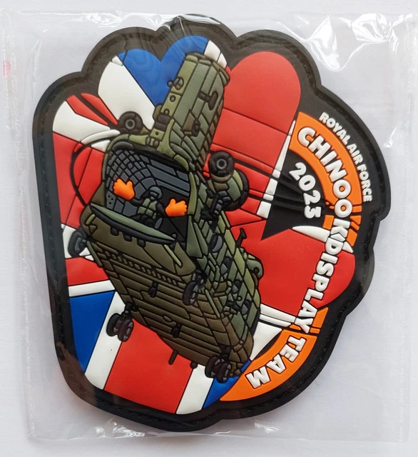 RAF CHINOOK DISPLAY Team 2023 PVC Patch Bladeslap Airshow £31.99 ...