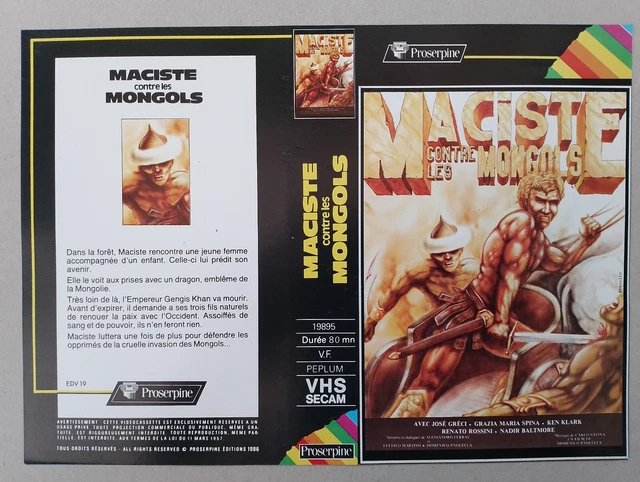 JAQUETTE VHS - Maciste Contre Les Mongols - Vhs Sleeve EUR 7,00 - PicClick FR