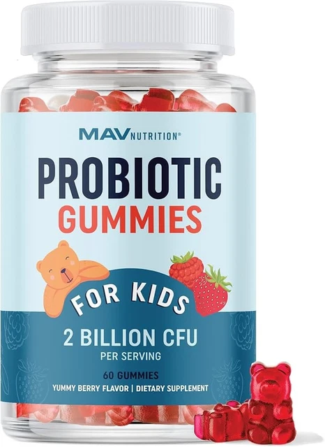 KIDS PROBIOTIC GUMMIES | 50mg Prebiotic Fiber for Immune/1g of Sugar ...