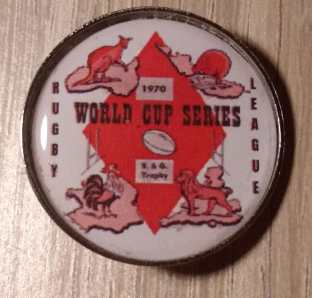 RETRO 1970 WORLD Cup Series Rugby League Pin Badge £3.00 - PicClick UK