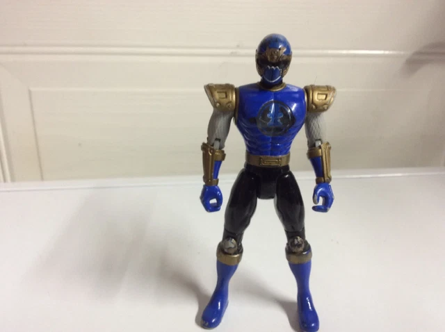 POWER RANGERS NINJA Storm Navy Thunder Ranger Action Figure 2002 Bandai ...