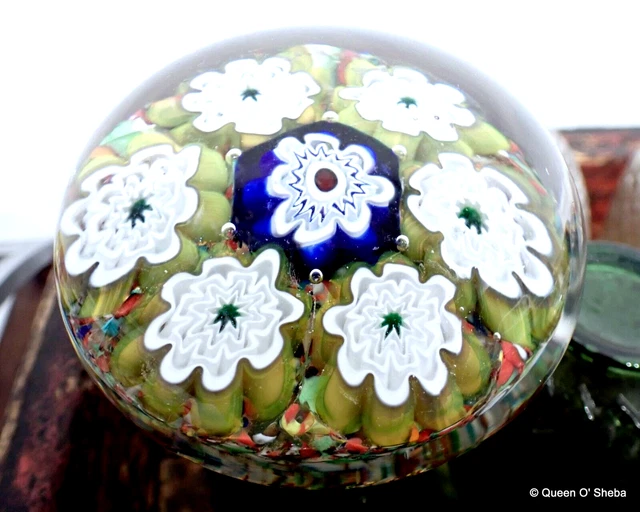 MURANO MILLEFIORI PAPERWEIGHT Vintage Venice Italy Toso Moretti ...
