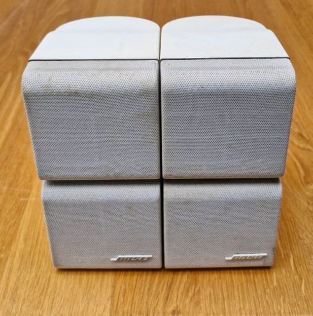 PAIR OF BOSE Acoustimass Double Cube Lifestyle White Speakers Exc ...