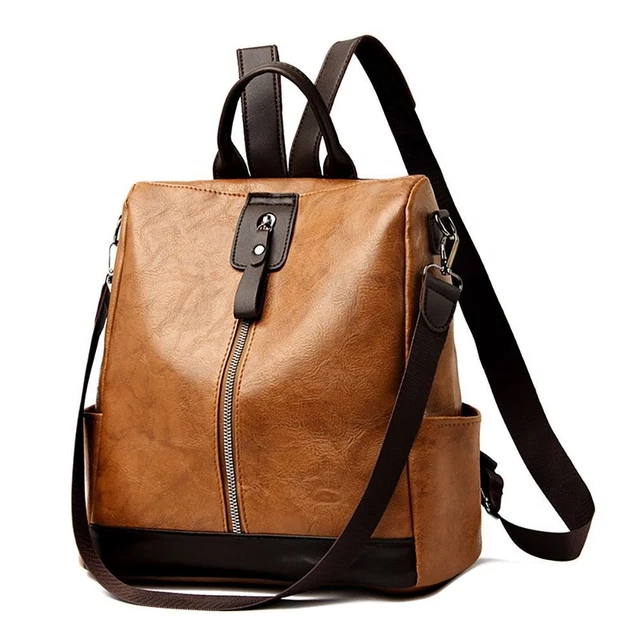 PU LEATHER LUXURY Bags Vintage Student Knapsack Shoulder Bags Student ...