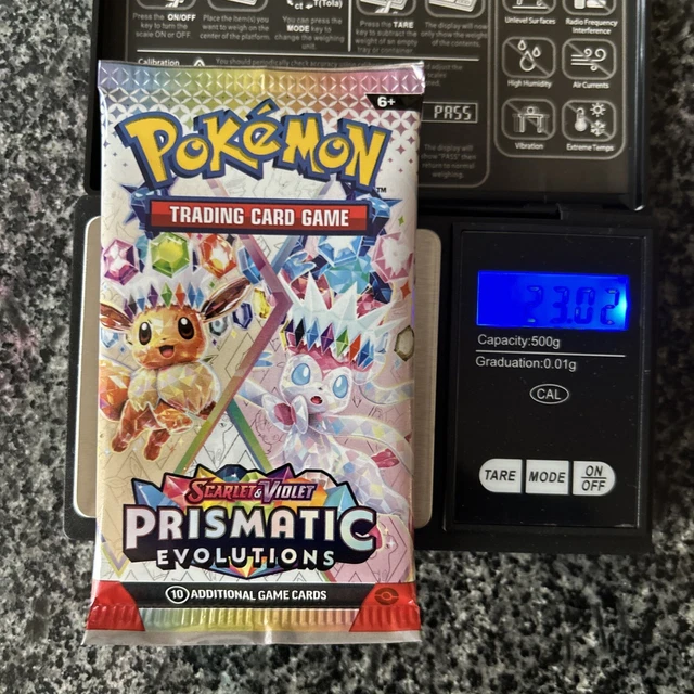 POKÉMON TCG - Prismatic Evolutions Booster Pack -Sealed HEAVY WEIGHT ...