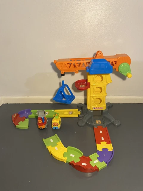VTECH BABY TOOT Toot Drivers Construction Site Crane 2 Cars Vehicles ...