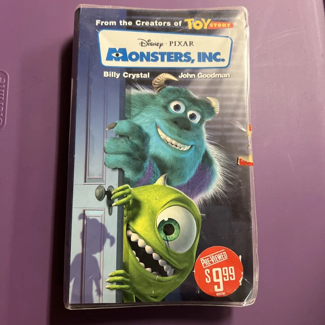 DISNEY PIXAR MONSTERS Inc ( VHS Tape 23967 ) Blue Tape 2002 John ...