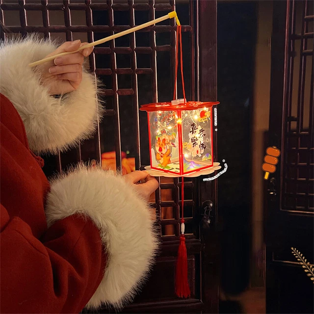 2025 YEAR SNAKE Projection Lantern Portable Glowing Lantern Handmade ...
