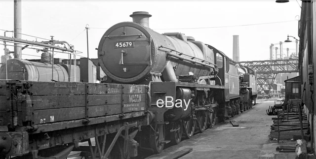 RAILWAY STEAM NEGATIVE Jubilee 45679 Derby Works 1952 + Copyright £4.88 ...