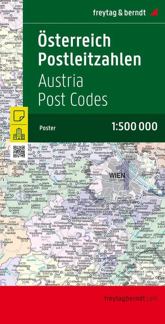POSTLEITZAHLENKARTE ÖSTERREICH 1 : 500 000. Poster-Karte gefaltet (Land ...
