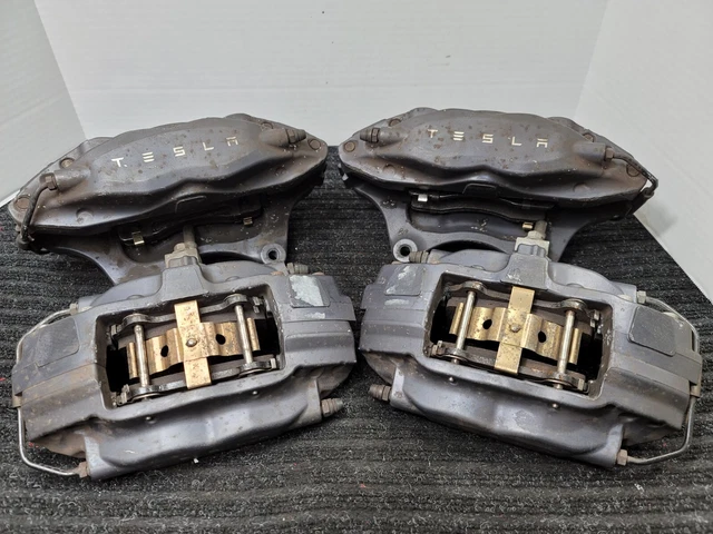 2012-20 TESLA MODEL S BREMBO OEM Front & Rear Set LH RH 4 Piston Brake ...