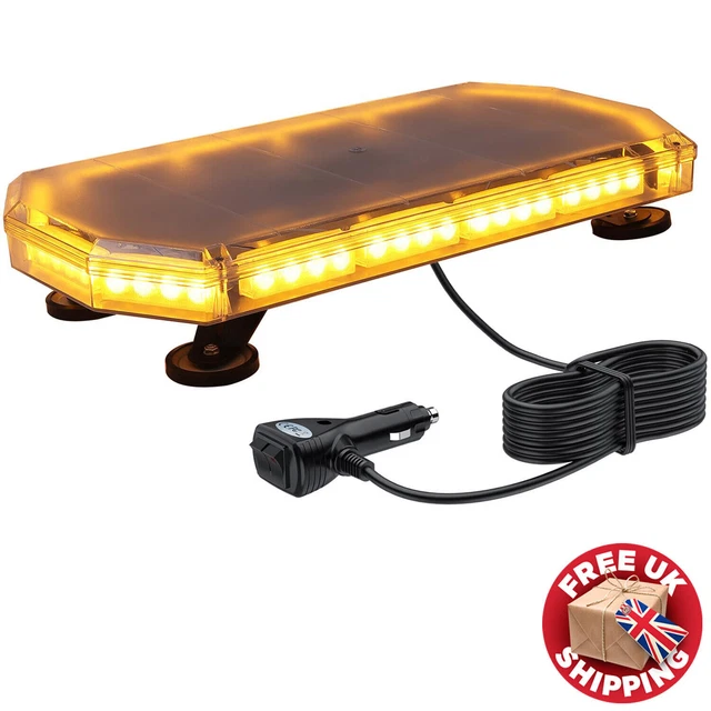56 LED ROOF Recovery Light Bar Amber Warning Strobe Flashing Beacon ...