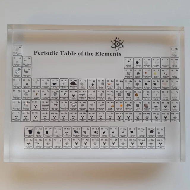 100% GENUINE PERIODIC Table Science Display With 83 REAL ELEMENT ...