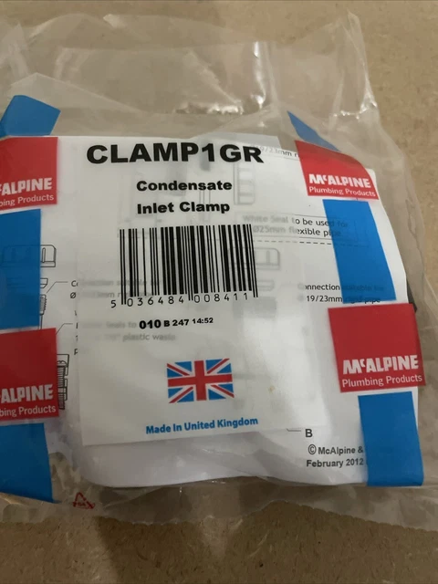 MCALPINE CONDENSATE PIPE Clamp (CLAMP1GR) £7.50 - PicClick UK