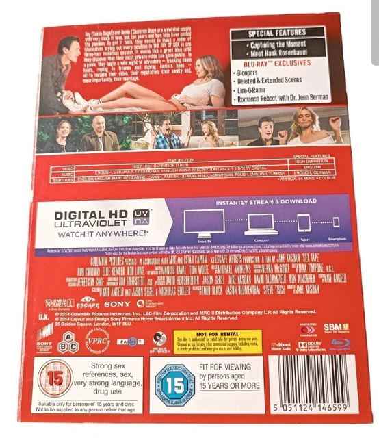 SEX TAPE BLU Ray Cameron Diaz Cert. 18 Preowned in VGC Free P&P £1.88 ...