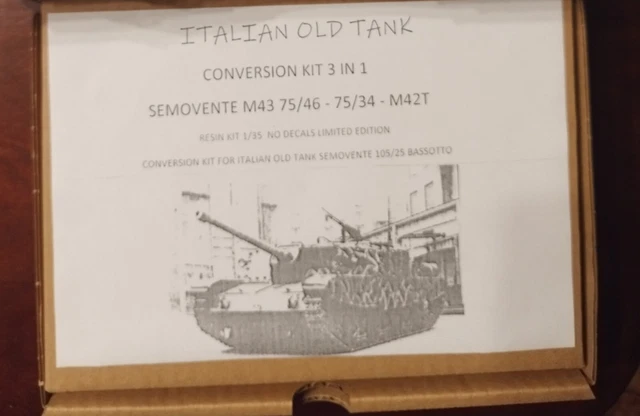 ITALIAN OLD TANK Conversione Semoventi M43 75/46 75/34 M42T 1/35 No ...