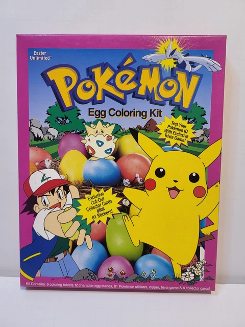 VINTAGE POKÉMON EASTER Egg Coloring Kit $50.00 - PicClick