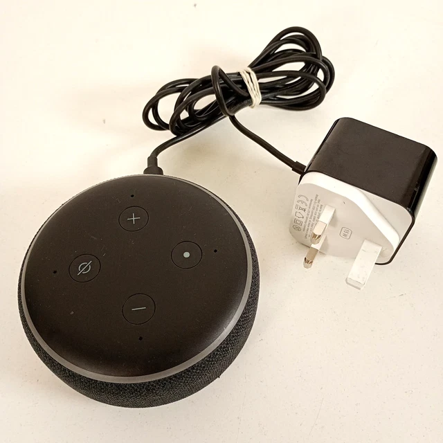 ALEXA ECHO DOT 3rd Generation Smart Speaker D9N29T Black Tested & Reset ...
