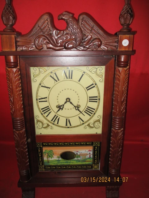 VERY NICE LOOKING Reproduction Short Drop 8 Day Brass Movement Clock ...