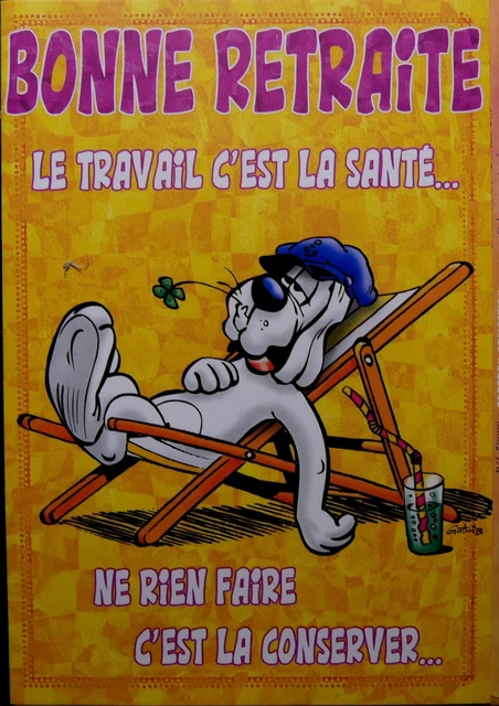 CARTE POUR DE bonne RETRAITE 2 volets +env GOTLIEB humour GAI LURON EUR ...