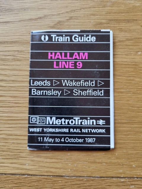 RARE BRITISH RAIL MetroTrain Hallam Line Timetable - 1987 £2.23 ...