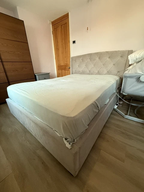 KING SIZE OTTOMAN Storage Bed With Headboard - Safina £134.86 - PicClick UK