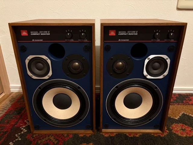 JBL 4312M2 BLUE Line Compact 3 Way LoudSpeaker Speaker Vintage Set £693 ...