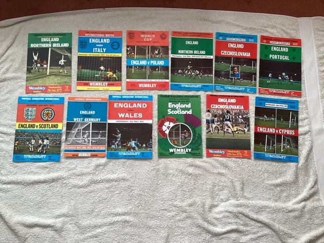 ENGLAND INTERNATIONAL FOOTBALL Programmes (Bundle) £10.78 - PicClick UK