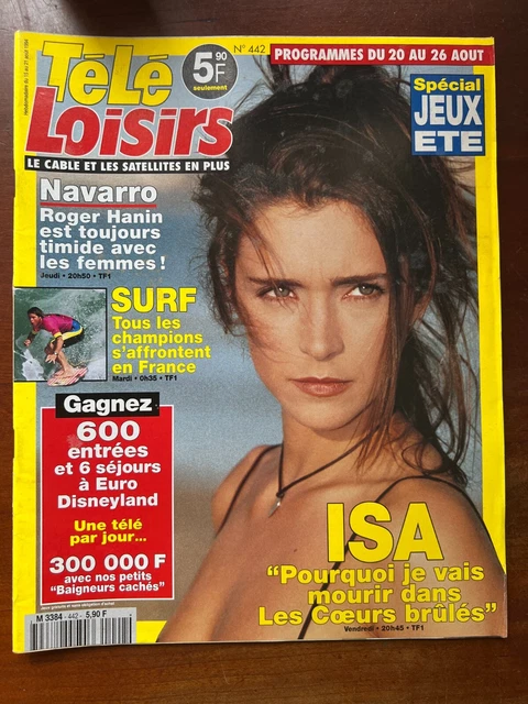 TÉLÉ LOISIRS 20/08/1994; Isa; Amélie Pick/ Navarro/ M. Griffith et Don ...