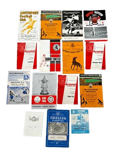 VINTAGE BUNDLE OF 15 x 1950's, 60’s, 70's football programmes. £4.37 ...