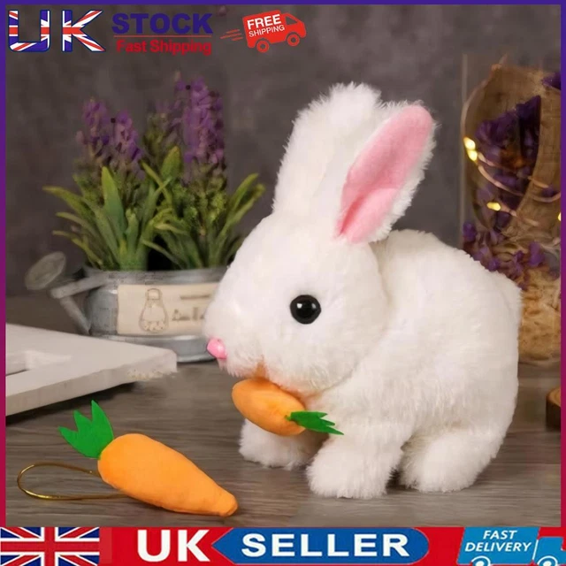INTERACTIVE ELECTRONIC PET Plush Bunny Toy Simulation Electric Toy Gift ...