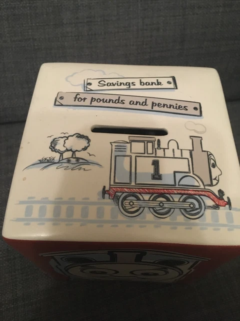 THOMAS THE TANK Engine Train Bank Of Sodor Hallmark Ceramic Piggy Bank ...