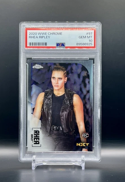 2020 TOPPS CHROME WWE RHEA RIPLEY recrue PSA 10 gemmes comme neuf EUR ...