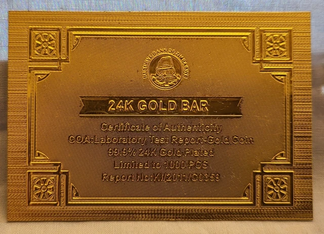 ZIMBABWE SILVER GOLD Bar COA Box Old Zebra Rhino Stamps Case Africa Hut ...